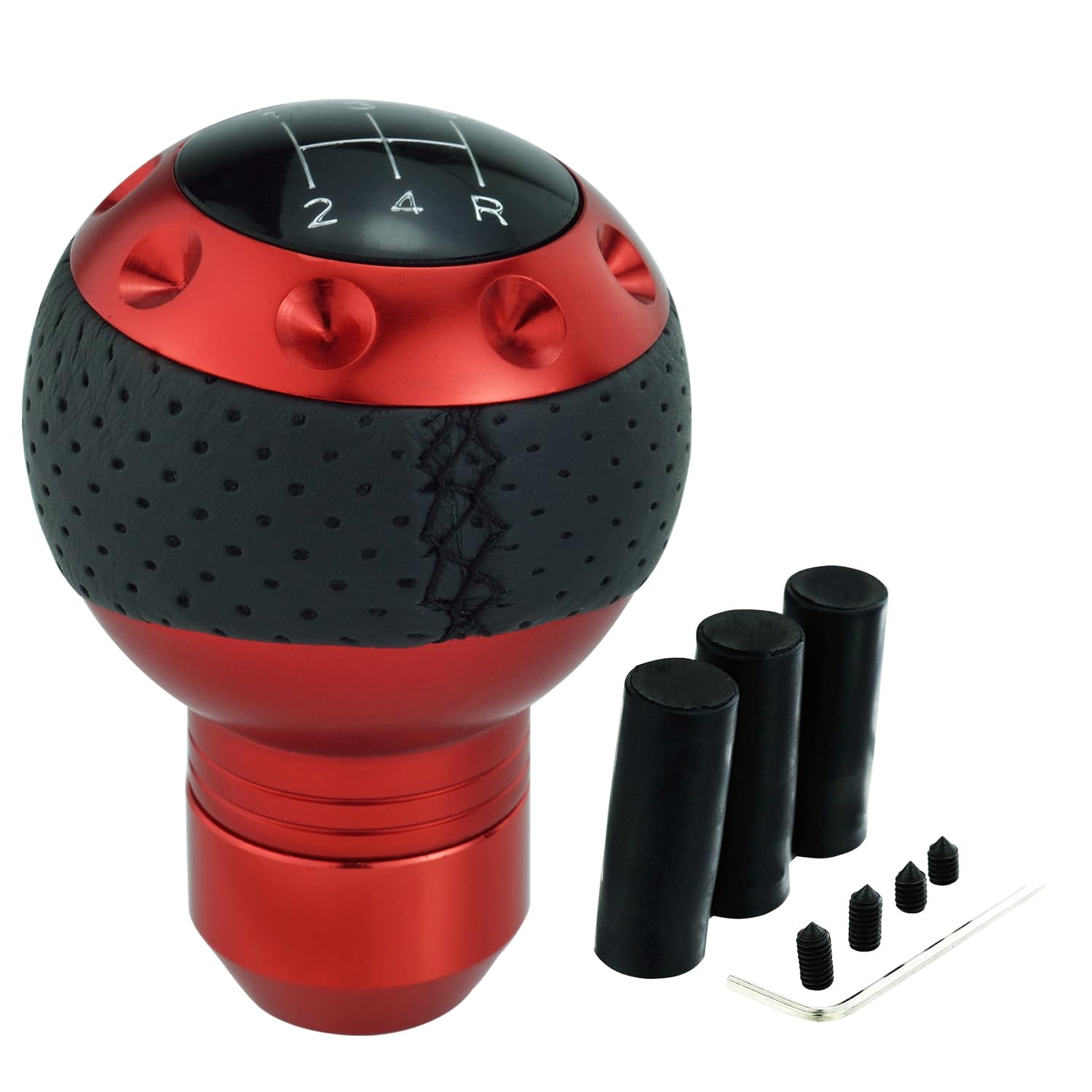Snapklik.com : Abfer Leather Shift Knob 5 Speed Gear Shifter Knobs Ball ...