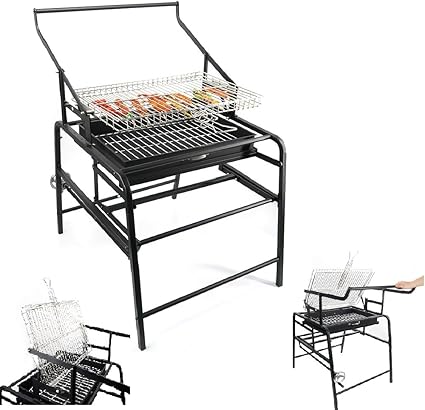 Amazon.com: Stainless Steel Rotating Grill, 360° Rotating Charcoal ...