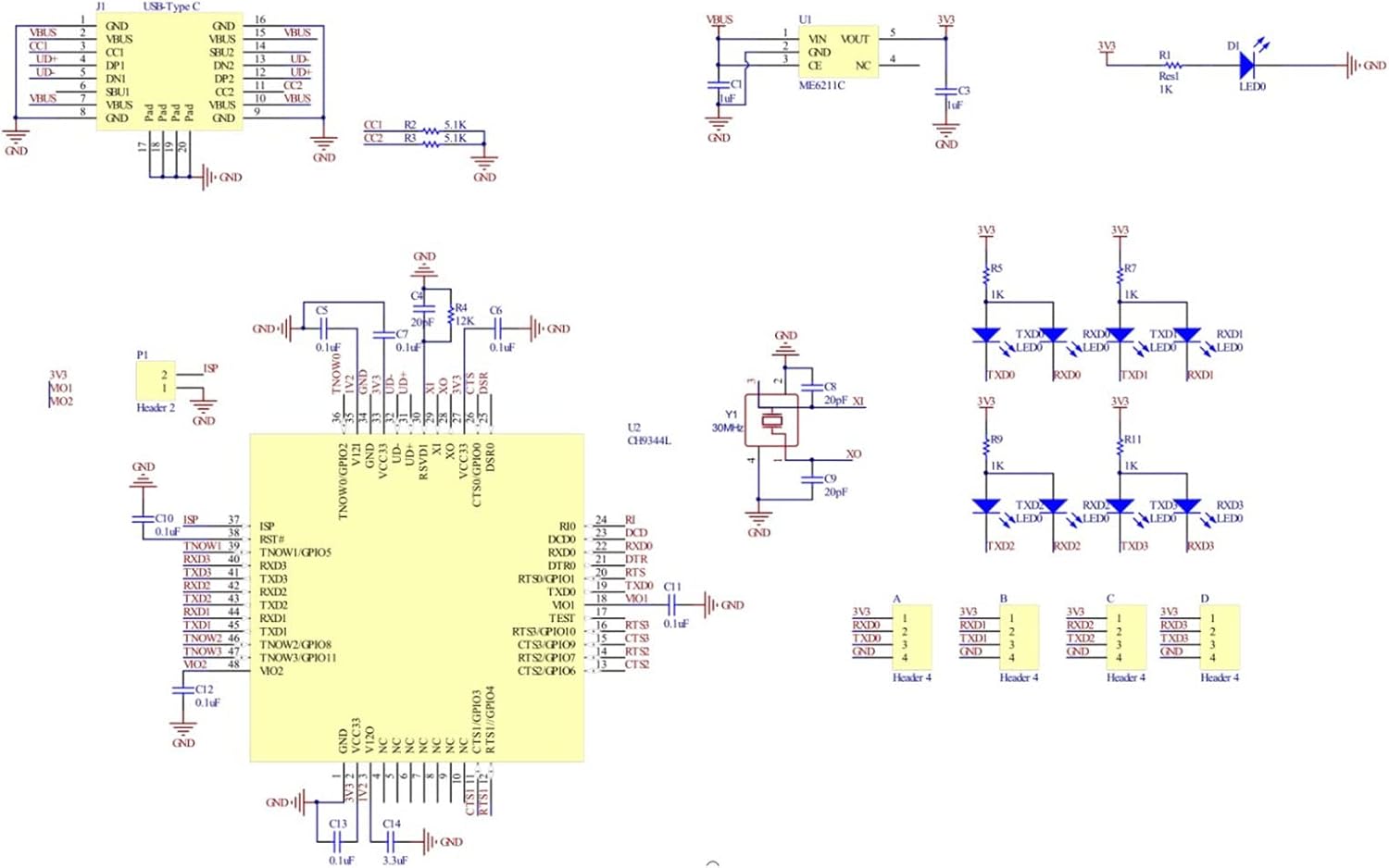 schematics - 4 Pin Cyrstal Oscillator Pinout to connect to Xi and Xo of ...