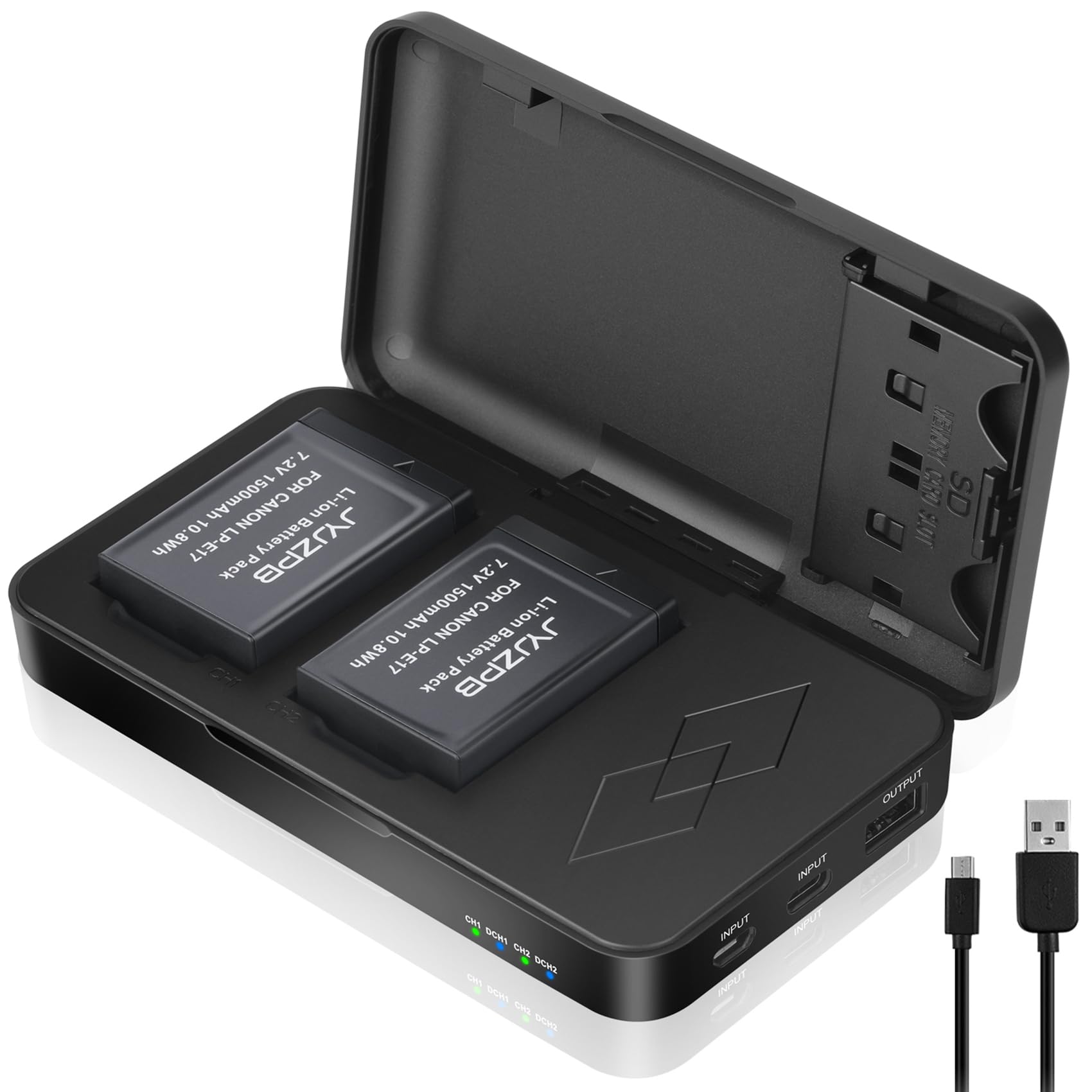 Amazon.com: JYJZPB 2 Pack LP-E17 Batteries Compatible for Canon EOS R50 ...