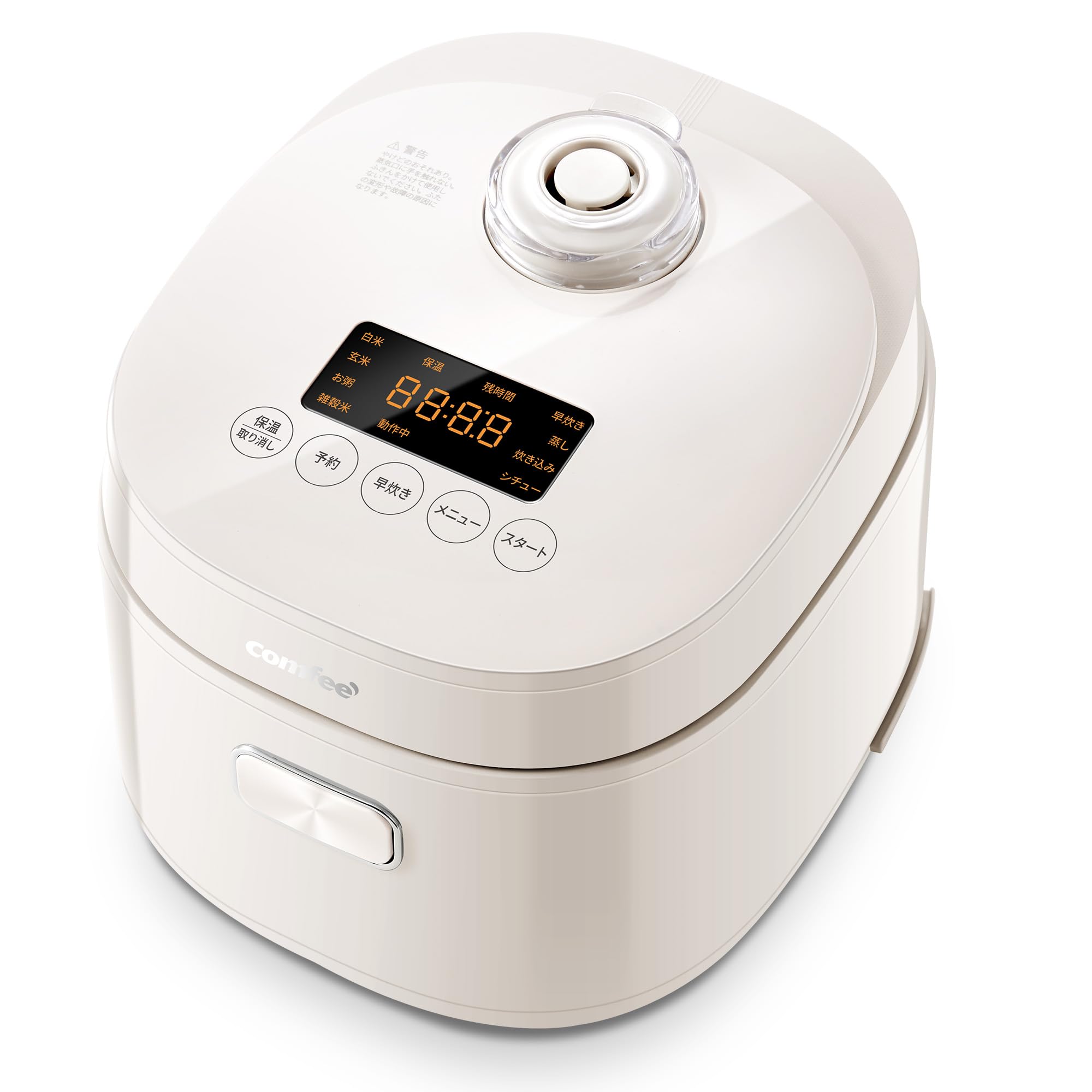 Amazon | COMFEE' 炊飯器 4合炊き 3~4合 炊飯ジャー 1-4人適用 8つの調理メニュー マイコン式 蒸し炊き同時 早炊き 最短30分炊飯 予約 保温24時間 一人暮らし ...