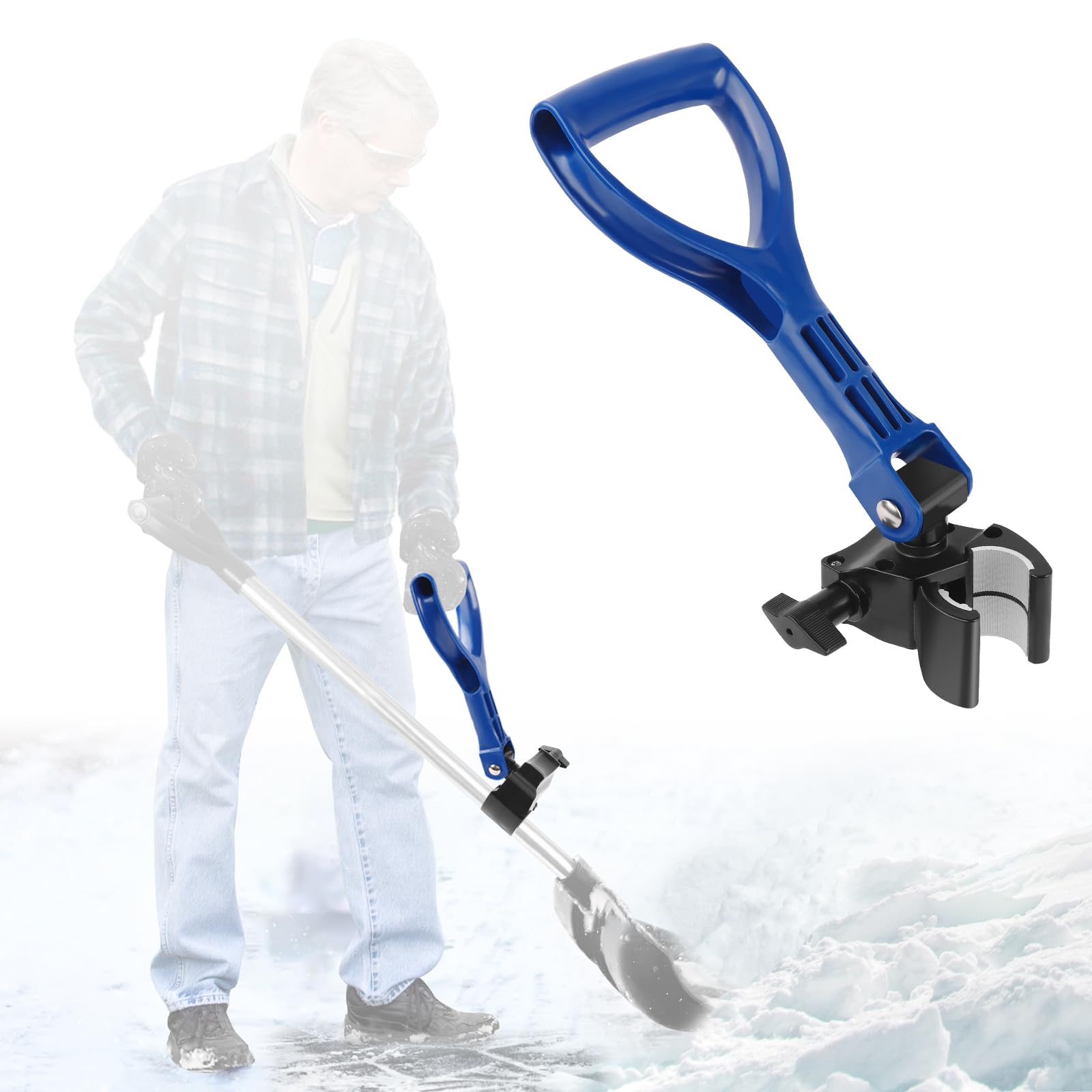 Amazon.com : Adjustable Snow Shovel Handle, Back Saver Attachment for ...