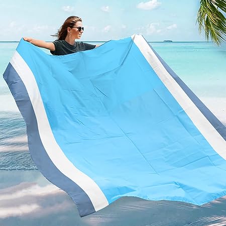 Amazon.com: ADISONE Sandproof Beach Blanket Oversized, 79''×83'' Picnic ...