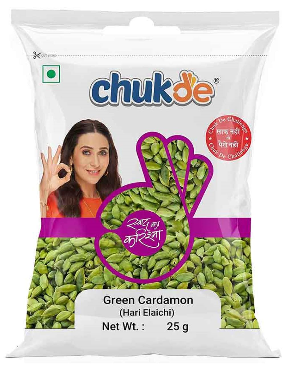Chukde Hari Elaichi, Green Cardamom Whole Spices, 25g : Amazon.in ...