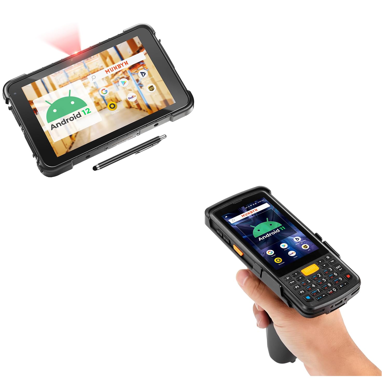 Amazon.com: MUNBYN 2024 New Barcode Scanner Tablet, Android 12 8GB ...