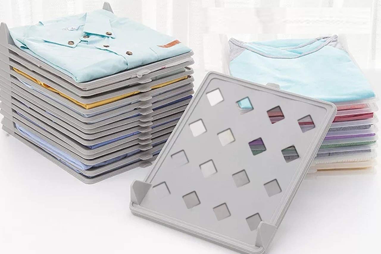 KRIPTHI 10 Pcs Shirt,T Shirt Organizer Closet Organizer Clothing Trays ...
