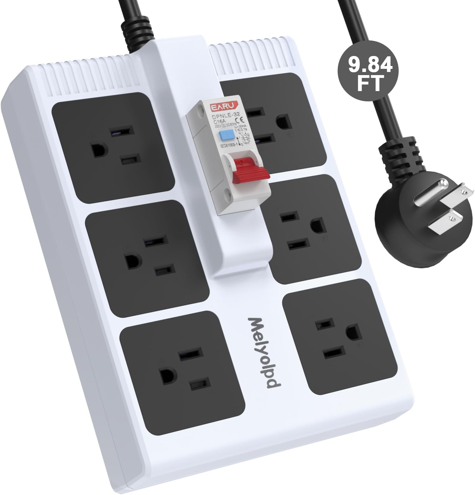 Amazon.com: Melyolpd GFCI Power Strip Heavy Duty Extension Cord with ...