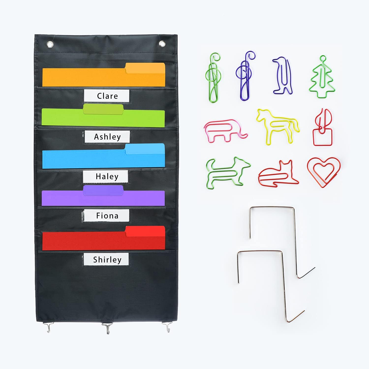 Amazon.com : Mr. Pen- Hanging Wall File Organizer, 6 Pocket, Black, 3 ...