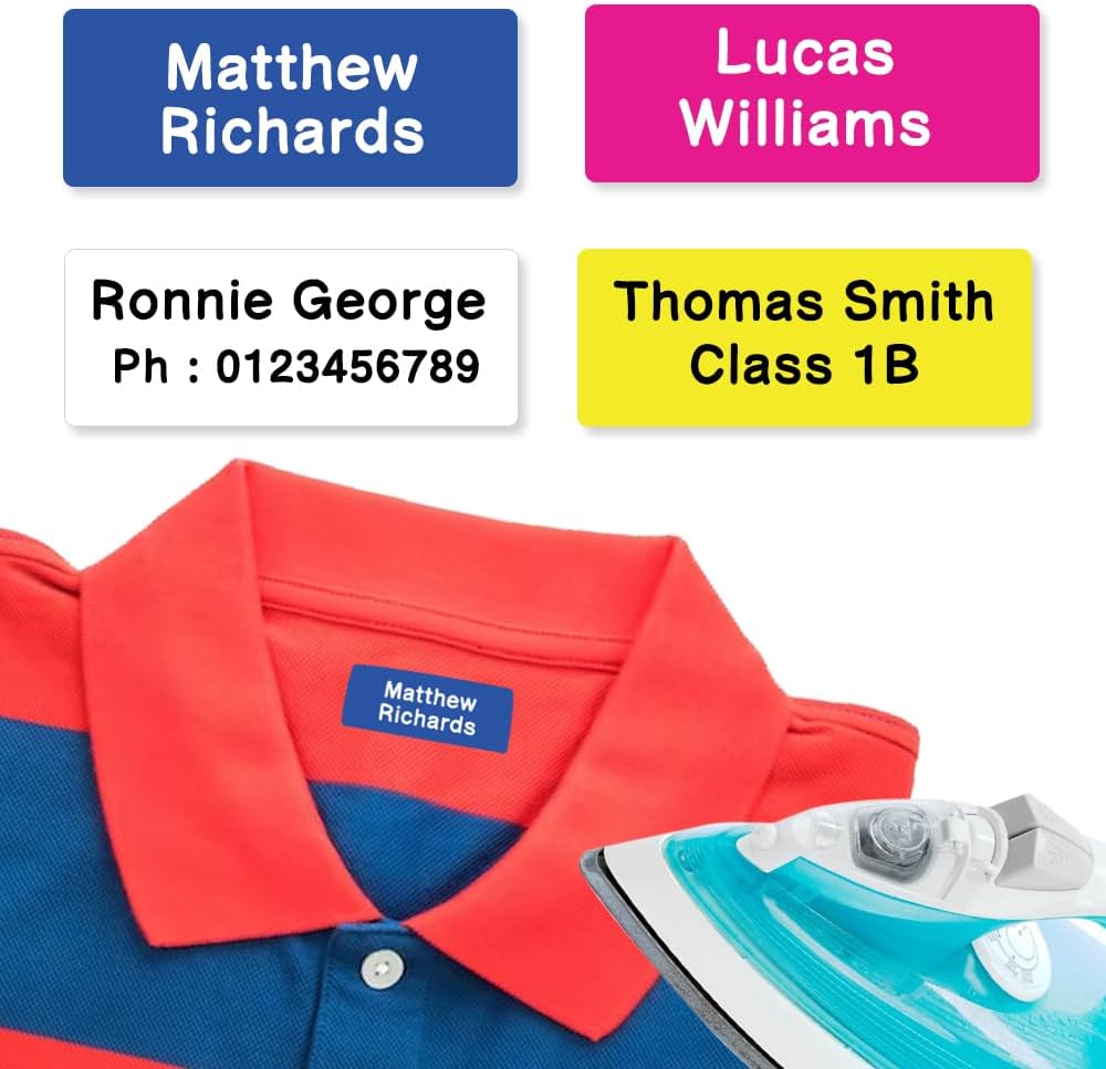 60 Woven Sew in School Name Tapes Name Tags Labels : Amazon.co.uk ...