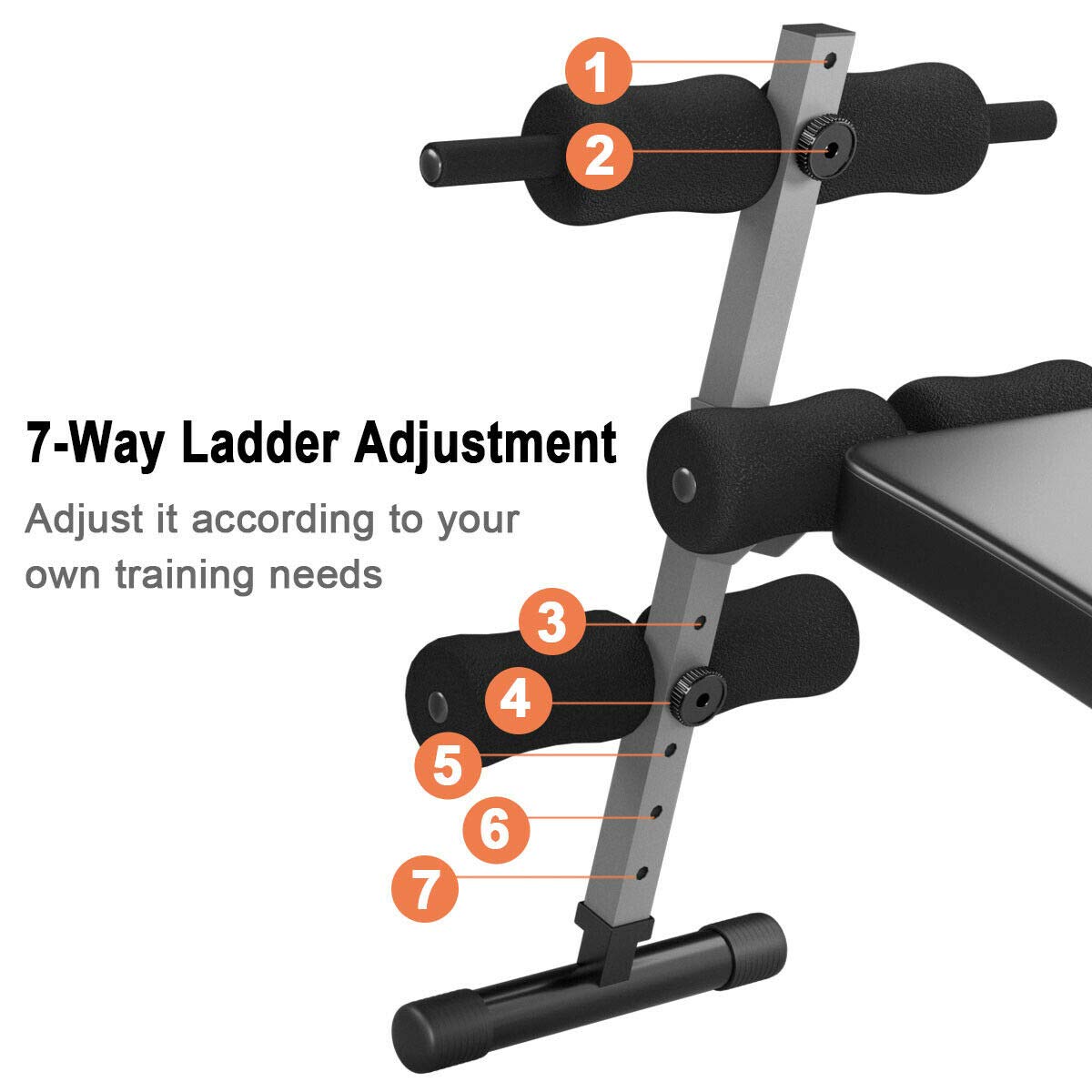 Snapklik.com : Adjustable Sit Up Bench, Folding Incline/Decline Bench ...