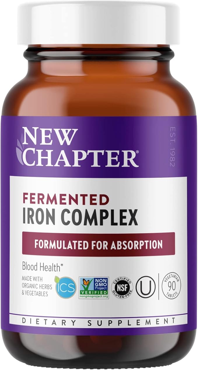 Amazon.com: New Chapter Iron Supplement, Whole-Food Fermented Iron ...
