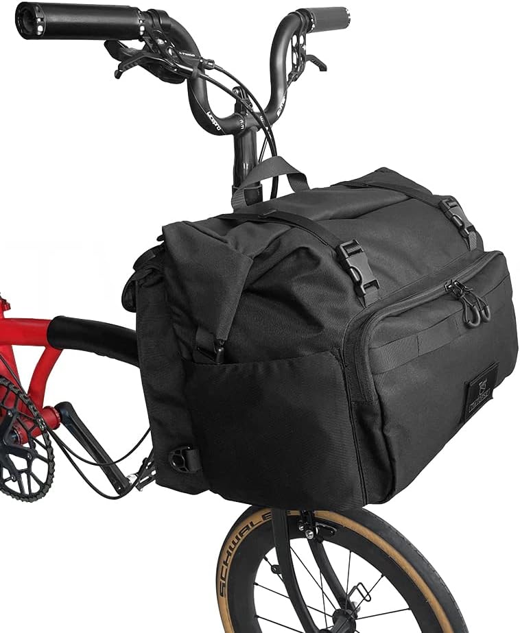 Amazon.com: TWTOPSE Bicycle Backpack Roll Top T Bag For Brompton ...