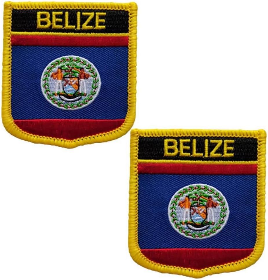 Amazon.com: International Belize Flag Embroidered Patches Tactical Morale Applique Fastener Iron ...