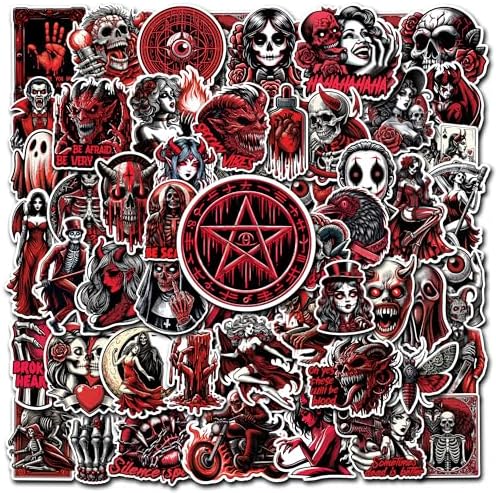 Amazon.com: 100Pcs Gothic Stickers Pack, Graffiti Skull Decals Stickers ...
