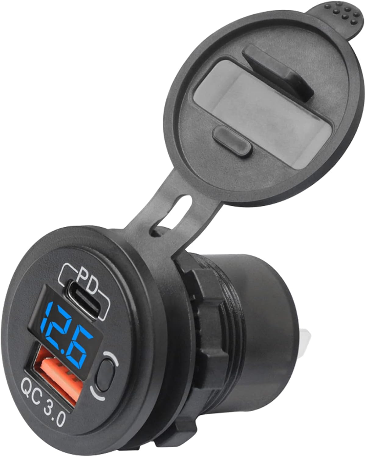 USB C PD Steckdose 12V / 24V, QC3.0 Wasserdicht USB Kfz Ladebuchse mit ...