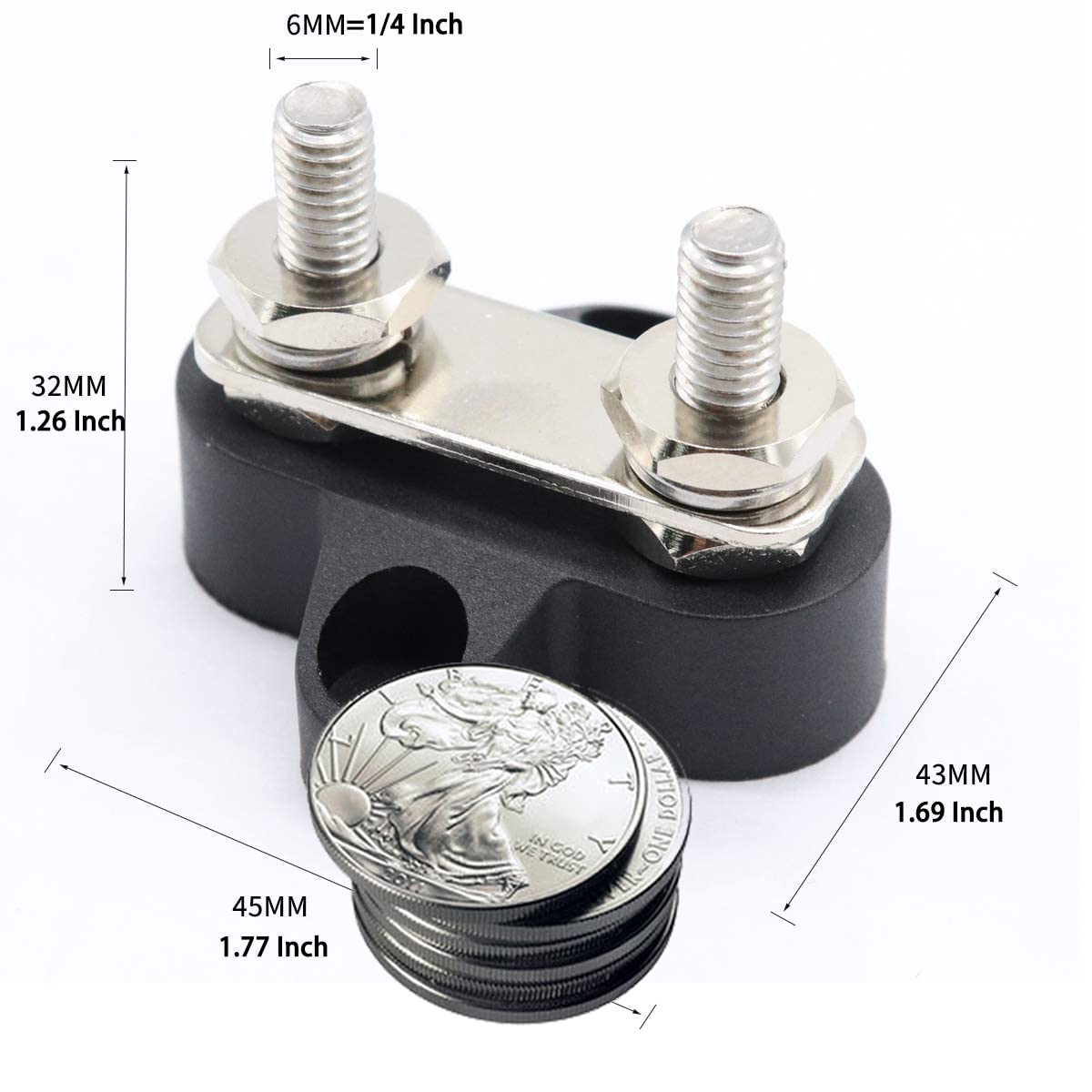 Snapklik.com : Heart Horse Dual Stud Power Ground Junction Block 2 ...