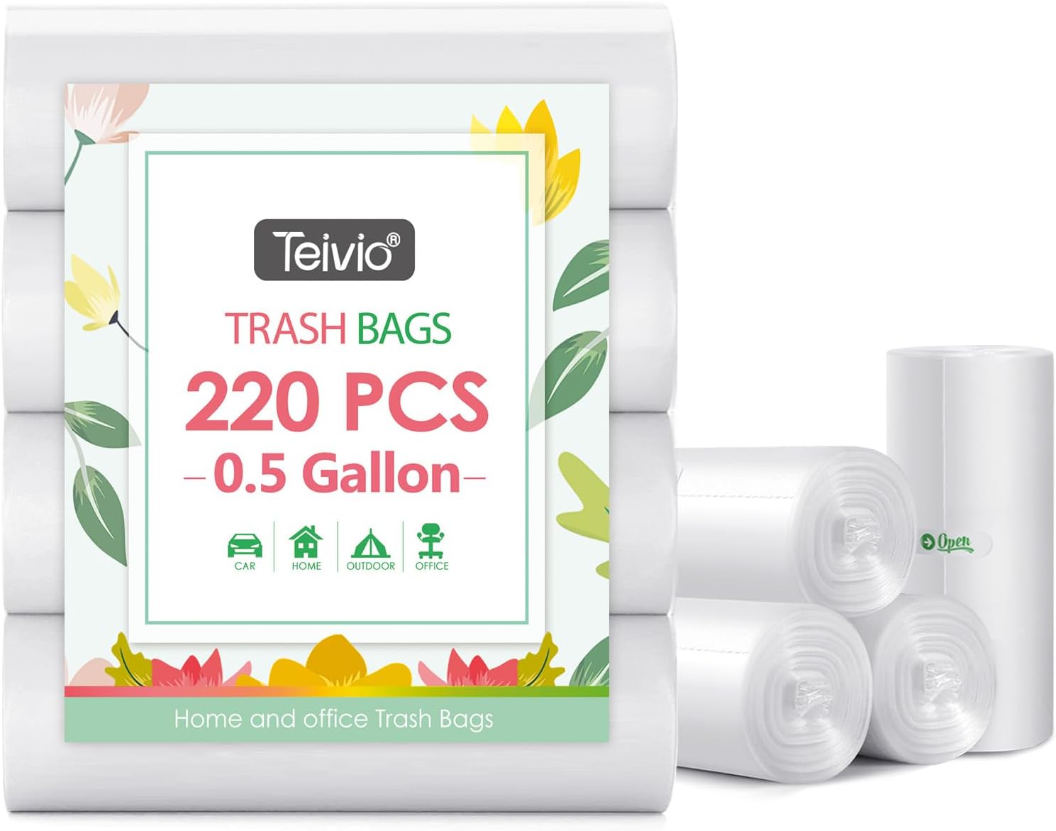 Amazon.com: 0.5 Gallon Mini Strong Trash Bags Garbage Bags, Tiny ...