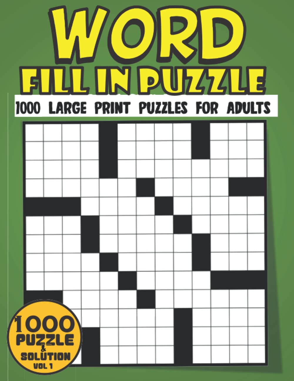 Buy Word Fill In Puzzles For Adults: 1000 Large Print Kriss Kross Word ...