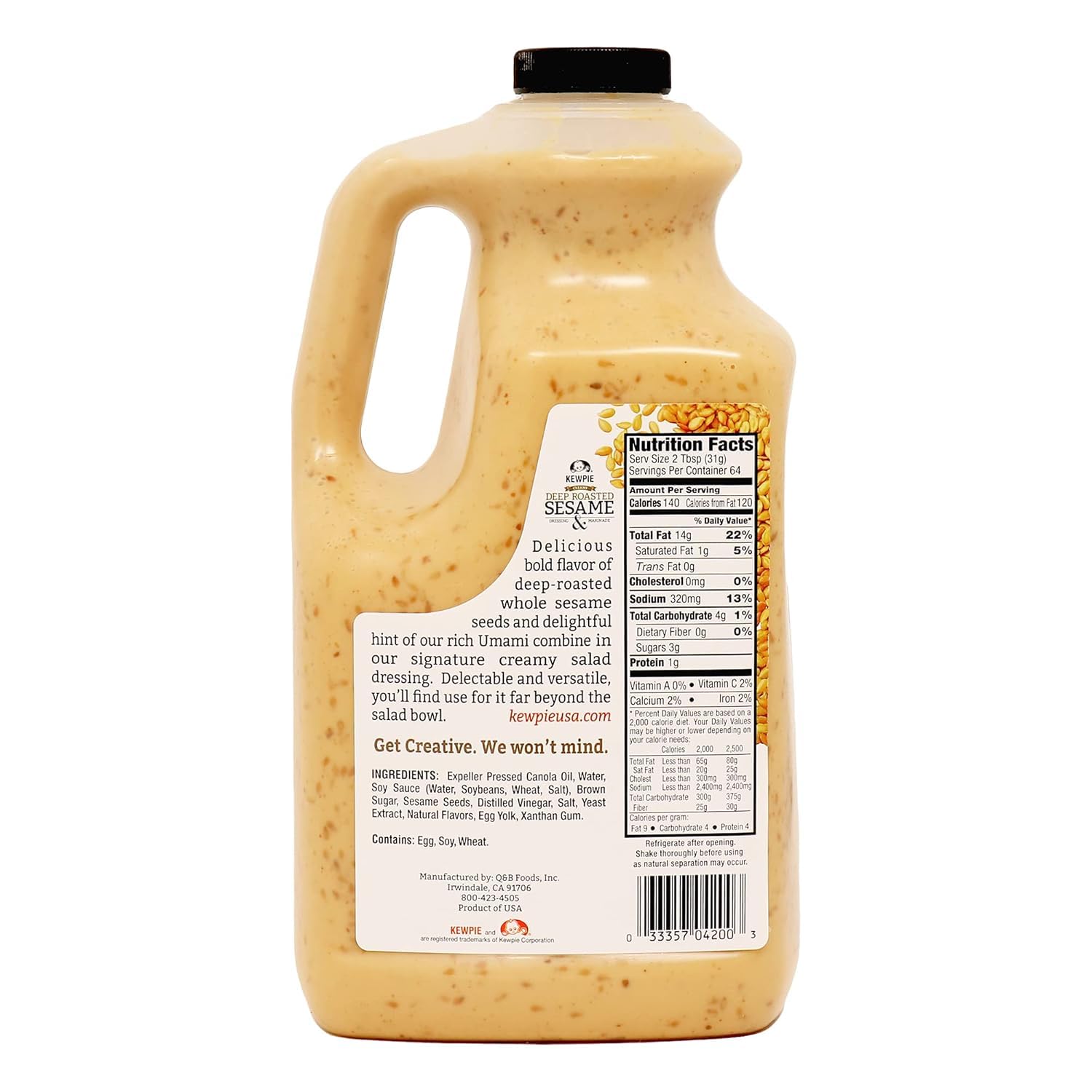 Snapklik.com : Kewpie Creamy Deep Roasted Sesame Dressing, 64 FL. OZ