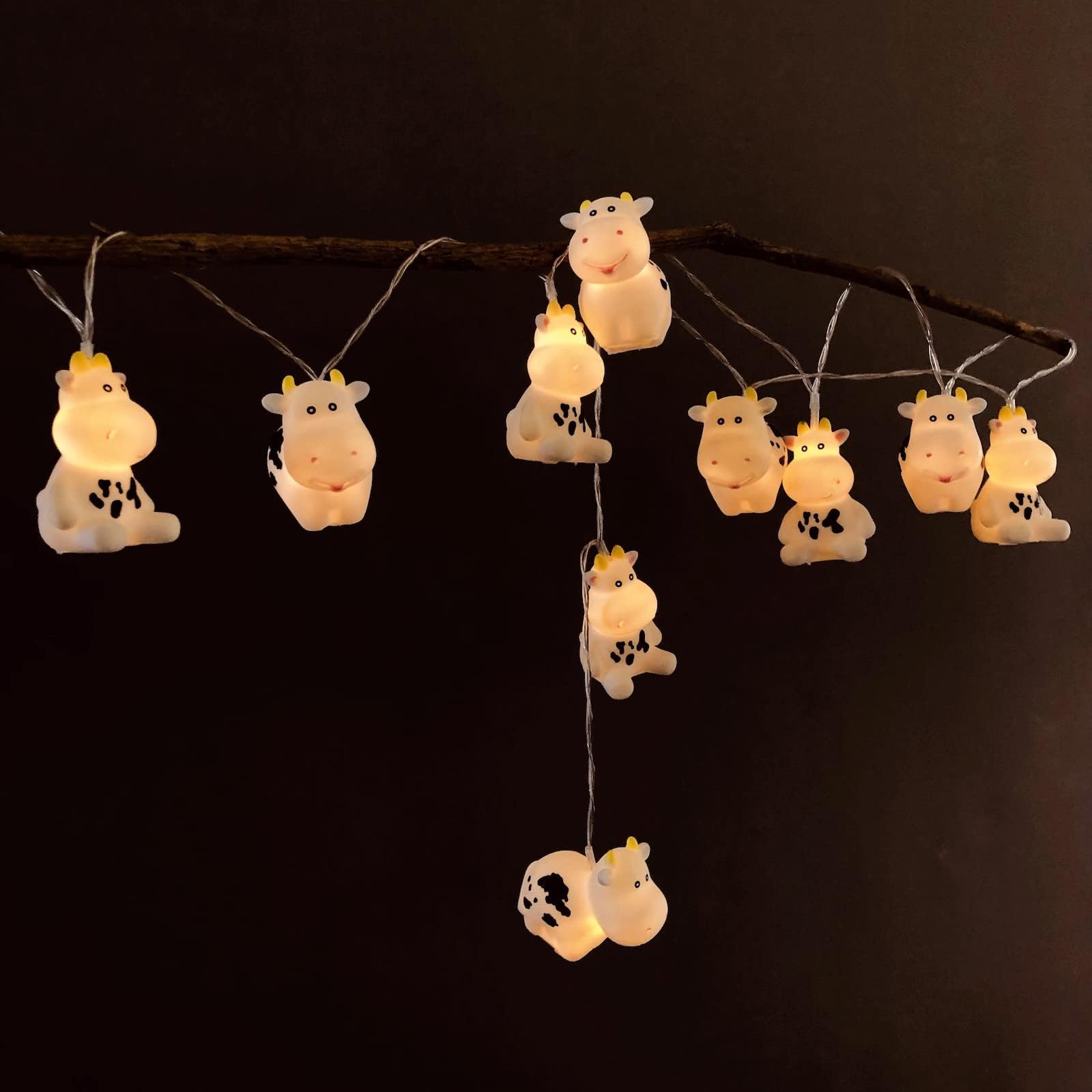 Amazon.com: Kurt Adler 10-Light Cow Indoor/Outdoor Light Set : Home ...