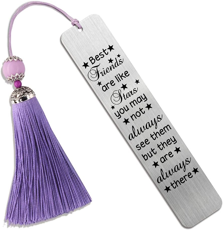 Amazon.com : DYJYBMY Best Friends are Like Stars, Metal Bookmark ...