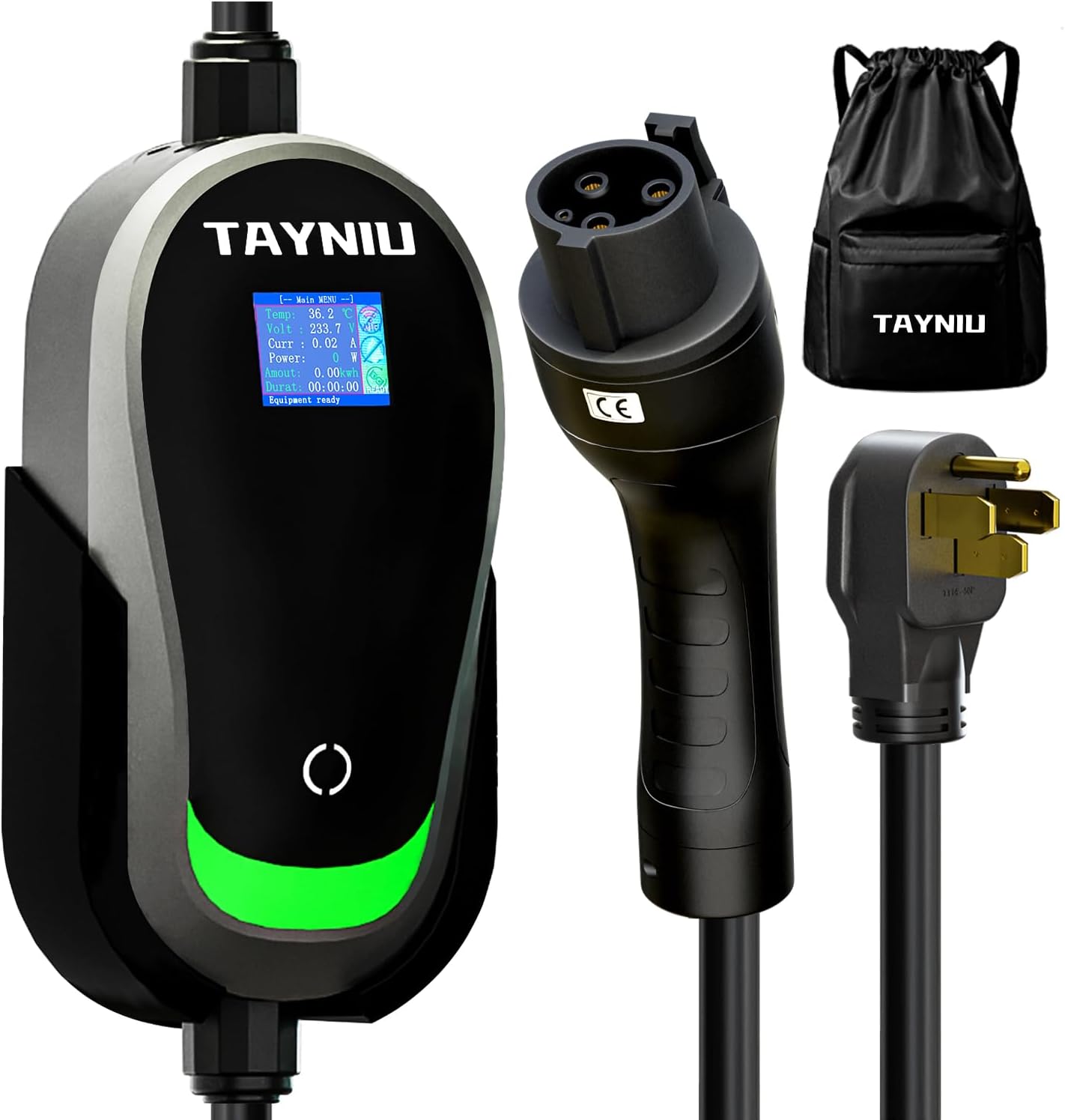 Amazon.com: Electric Vehicle Charger Level 2 J1772 Portable EV Charger ...