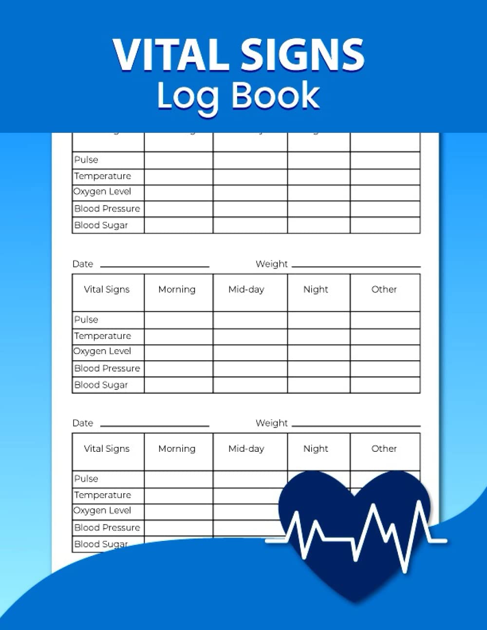 Vital Signs Log Book: Simple and easy worksheet to keep record after ...