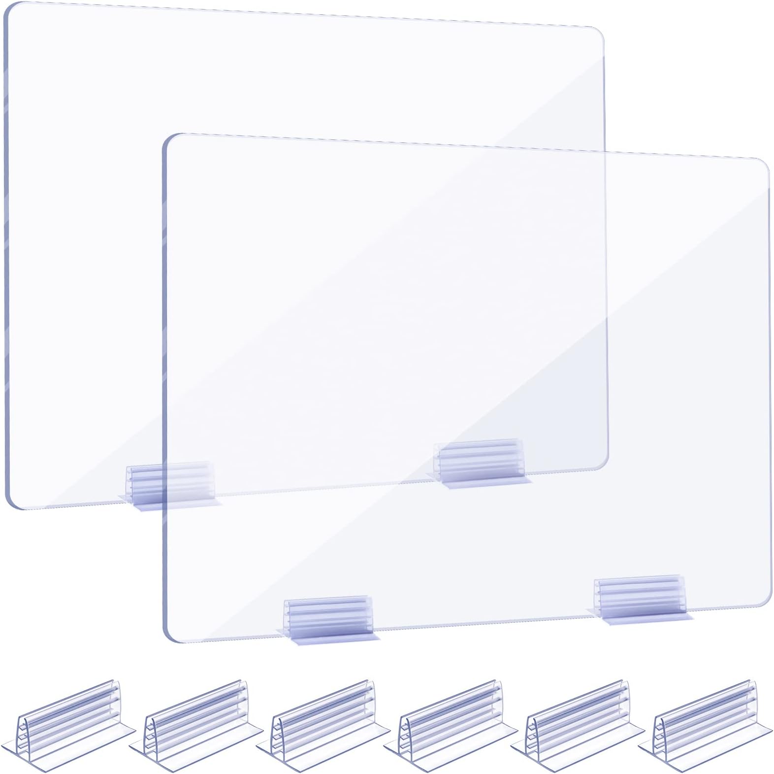 Amazon.com: Clear Acrylic Panel | Free-standing Sneeze Guards for ...
