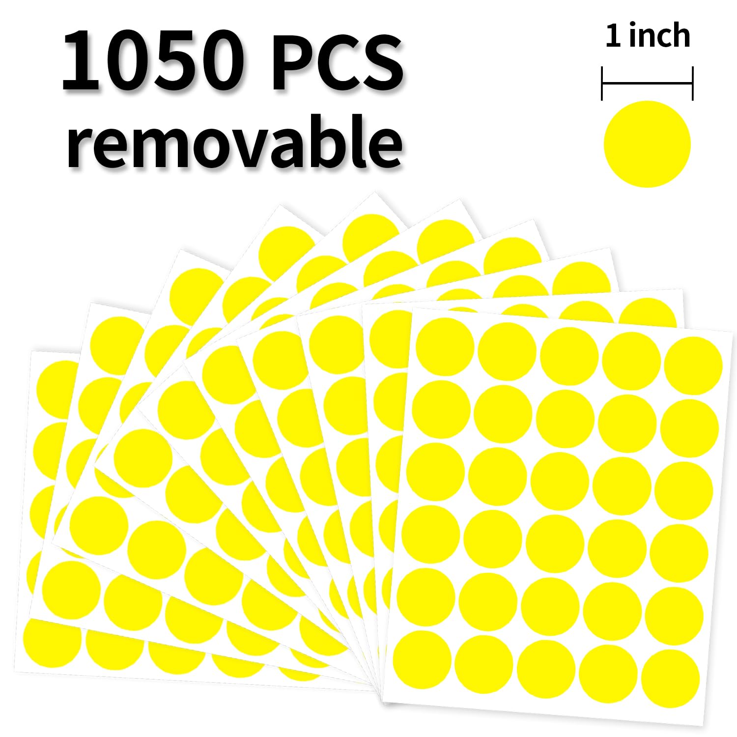 Snapklik.com : Yeachlaing 1 Inch Round Label Removable Color Code Dot ...