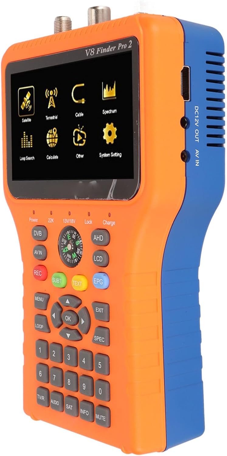 Amazon.com: V8 Finder Pro 2 Satellite Finder Meter, S2X S T C ATSC C H ...