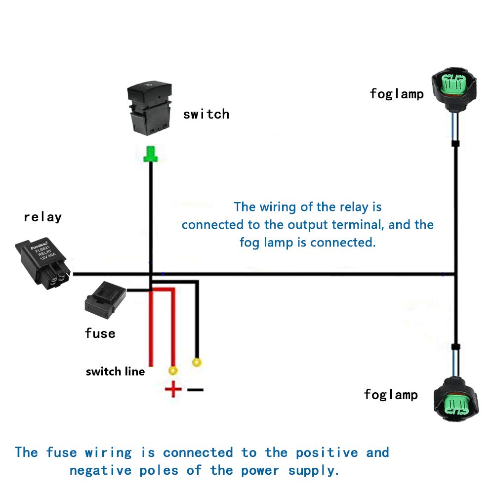 Fog Lights Wiring With Relay 40a 12v Fog Lights Wire Switch Harness 2