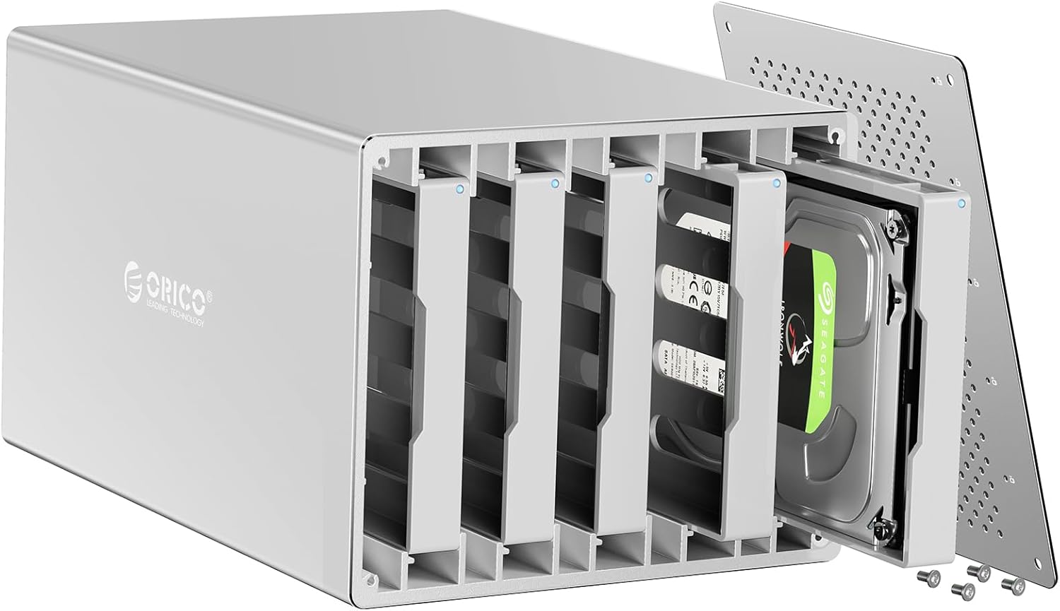 Amazon.com: ORICO 5 Bay External Hard Drive Enclosure Aluminum USB-C ...