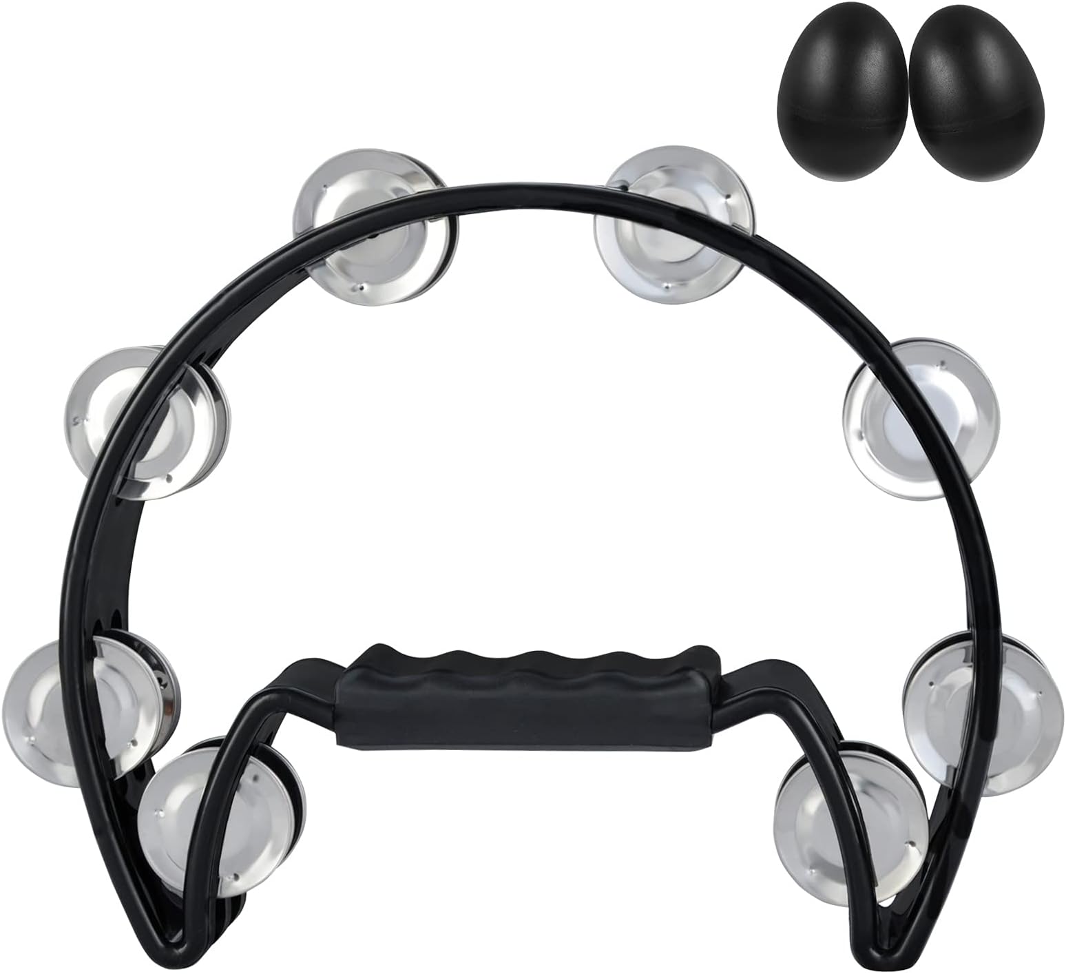 igadgitz Xtra U7236 Double Half Moon Tambourine - Black : Amazon.co.uk ...