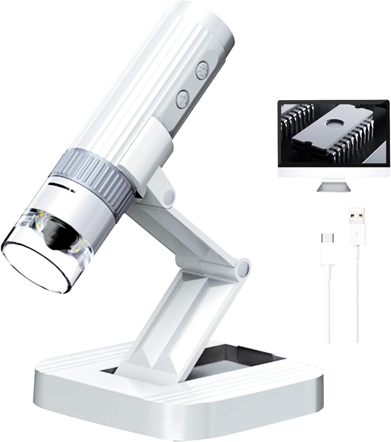 Amazon.com : USB Digital Microscope, GUVOP 50X-1000X Handheld Pocket ...