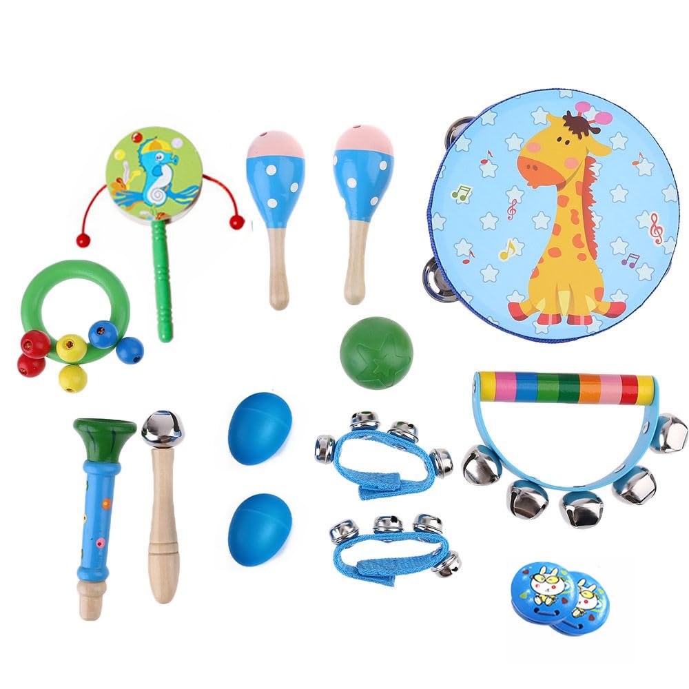 LUFEIS Kids Musical Instruments, 14PCS Musical Instruments for Toddlers ...