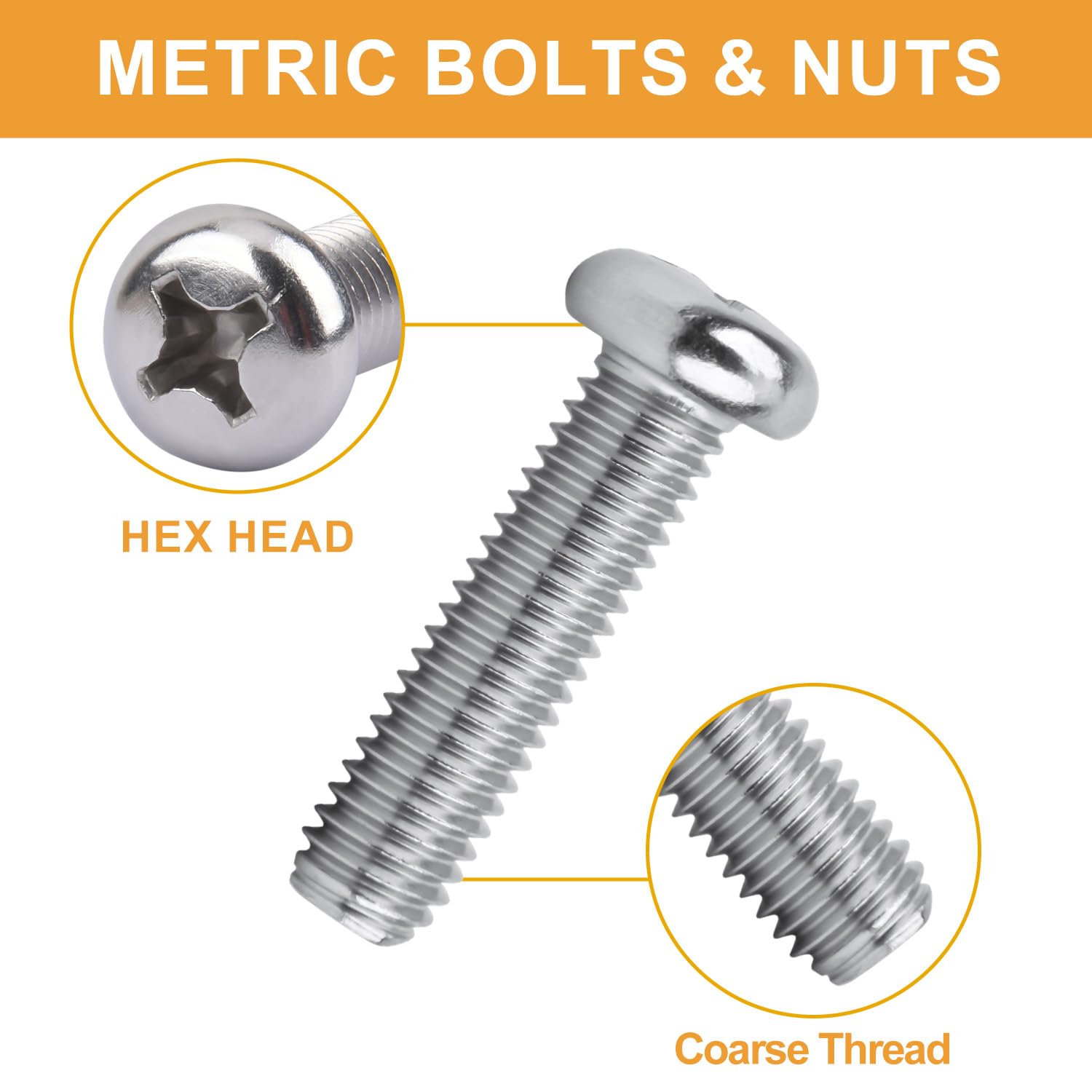 Snapklik.com : 600PCS Metric Machine Screws Assortment Kit, Phillips ...