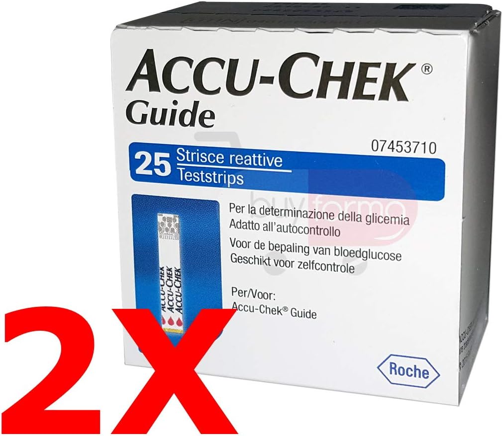 Amazon.com: Accu-Chek Guide Test Strips - 50 ct, Pack of 2 : Health ...