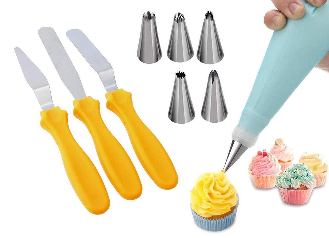 Buy Wofiier Stainless Steel Cake Icing Spetula, Baking Knife (3pcs ...