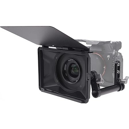 Amazon.com : Foto4easy 4x4/4x5.65 Lightweight Mini Matte Box with 15mm ...