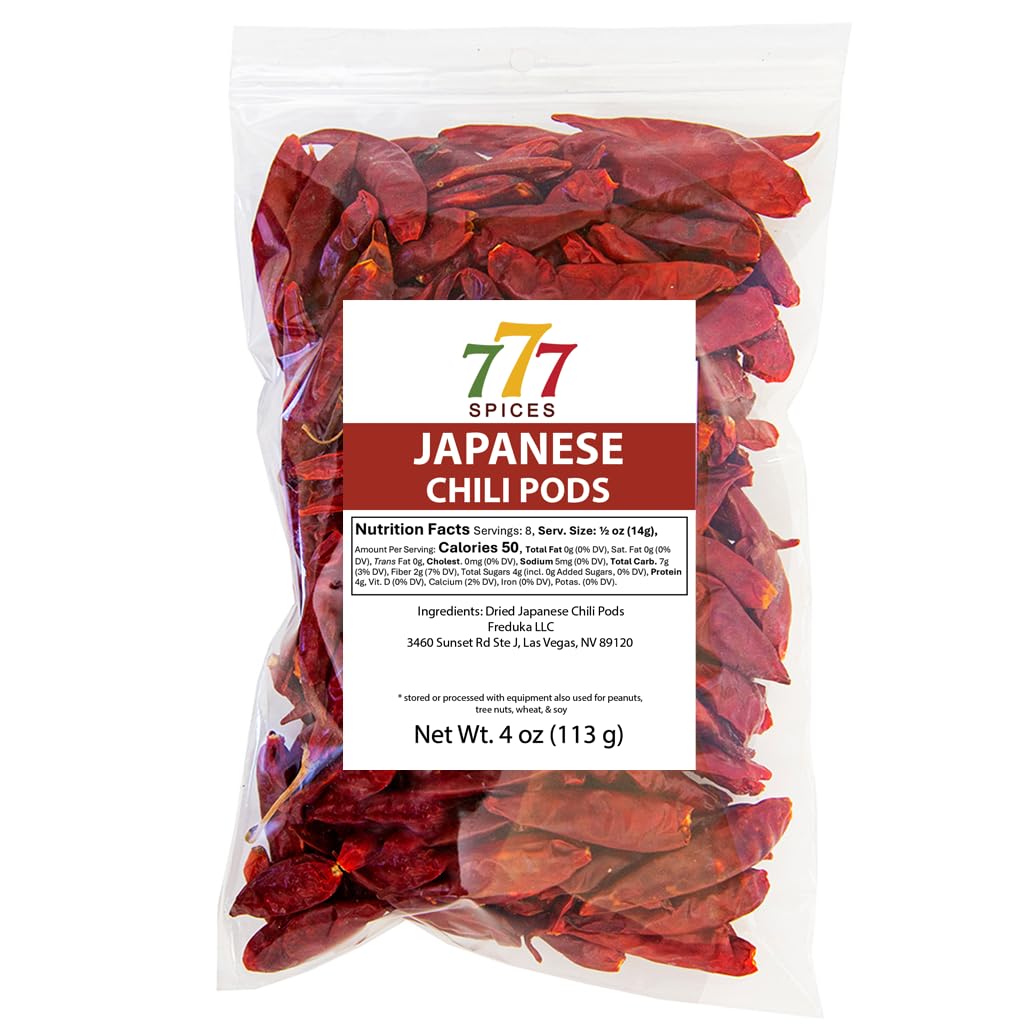 Amazon.com : 4oz Japones Dried Whole Chile Peppers, Japanese Red Pepper ...