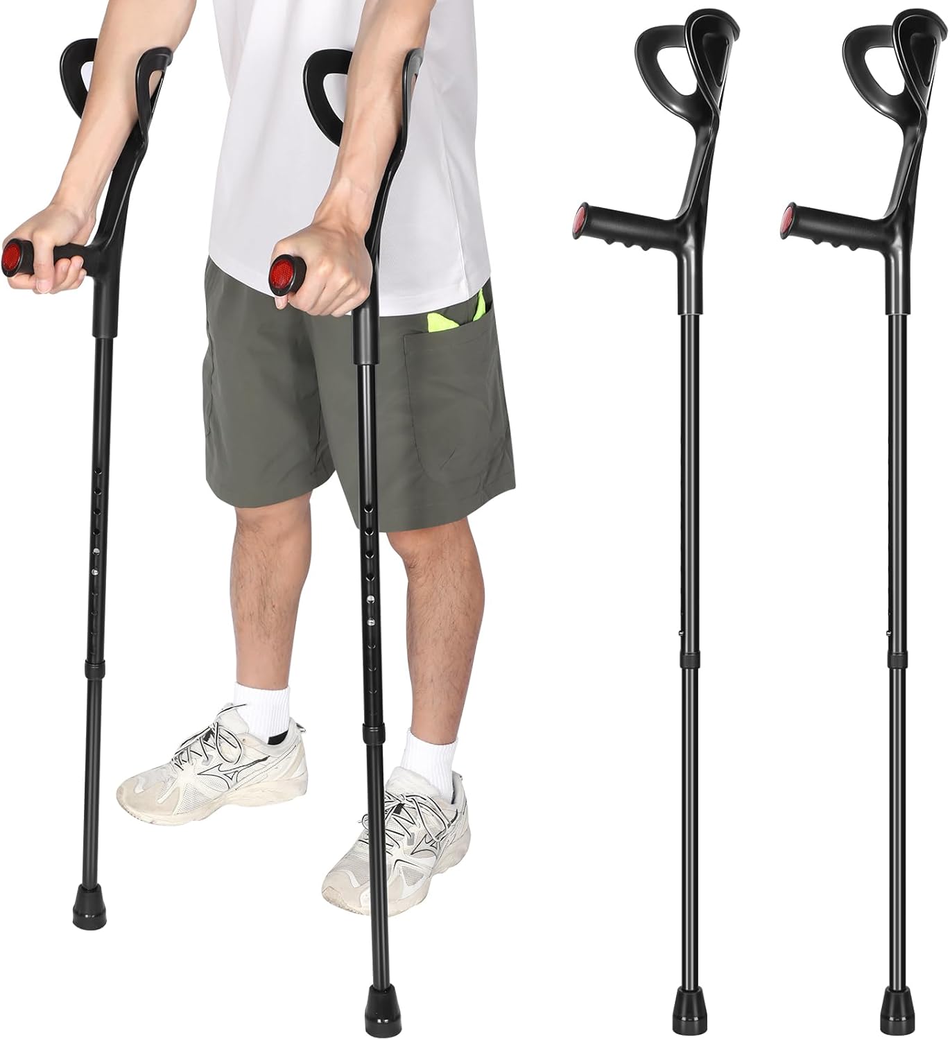 Amazon.com: JellyArch 2 Pcs Forearm Crutches for Adults Open Cuff ...