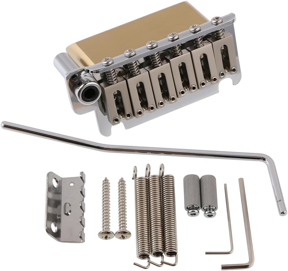 Amazon.com: LYWSMSK 2 Point ST Strat Style Guitar Tremolo Bridge, Solid ...