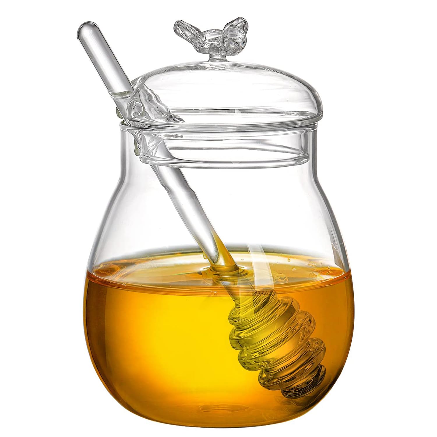 Glass Honey Bottle 1lb Honey Jars Supplied With 70R3 Gold Metal Lids