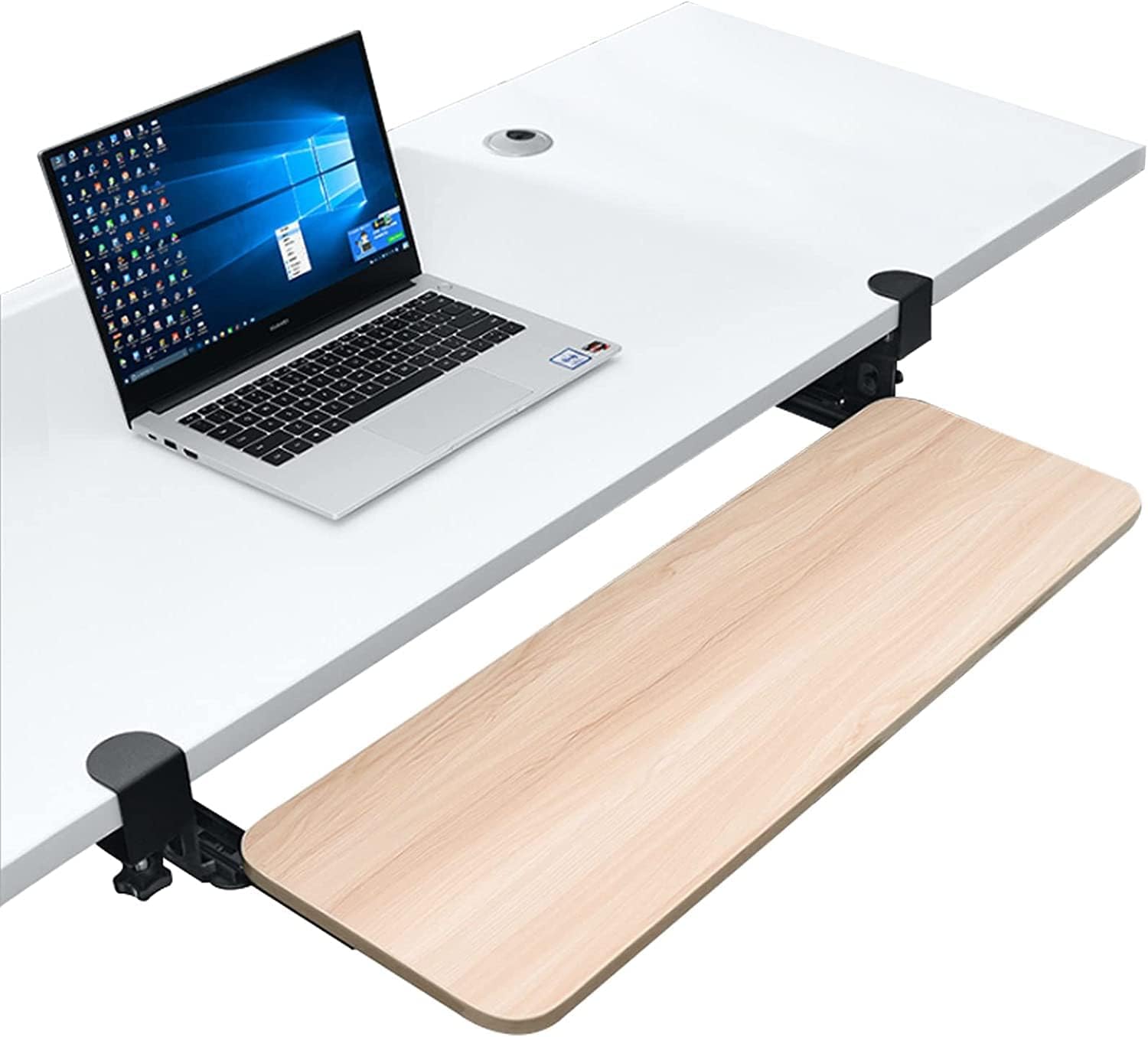 LIODUX Keyboard Tray Under Desk, Slide-Out Keyboard Drawer Keyboard ...