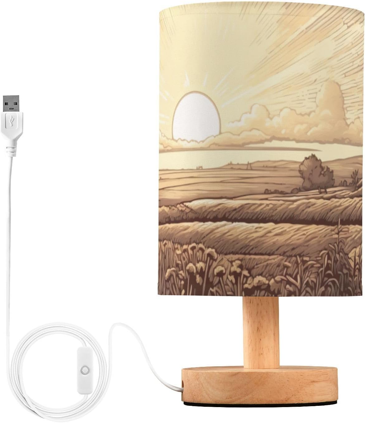 GOODOLD Beautiful Countryside LED Table Lamp - Modern Minimalist ...
