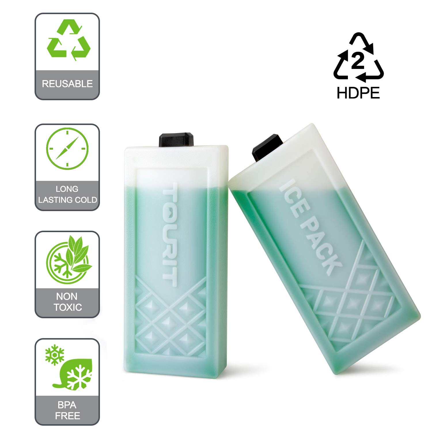 Snapklik.com : TOURIT Reusable Ice Packs For Coolers Long Lasting ...