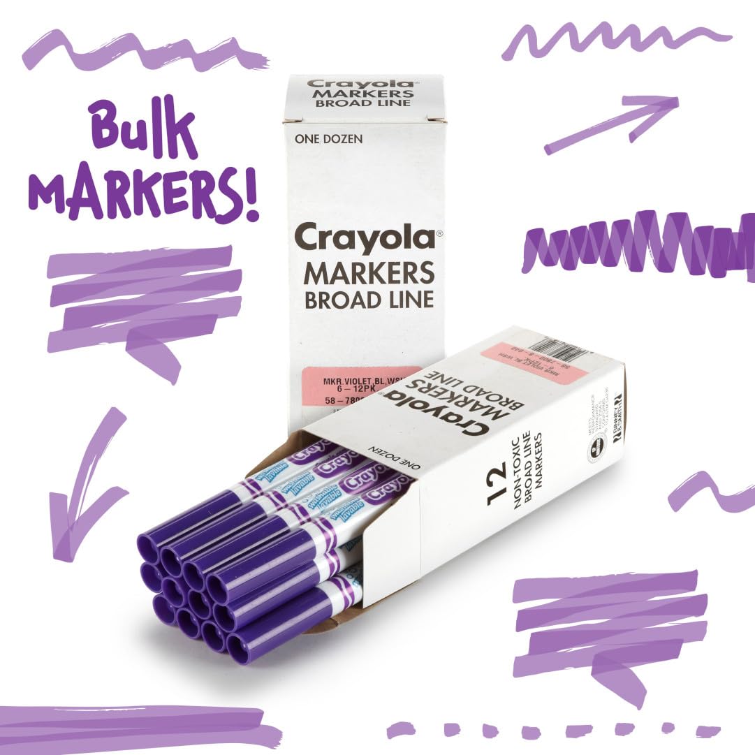 One Purple Crayola Marker Crayola Super Tips Markers 100pc. Greytones