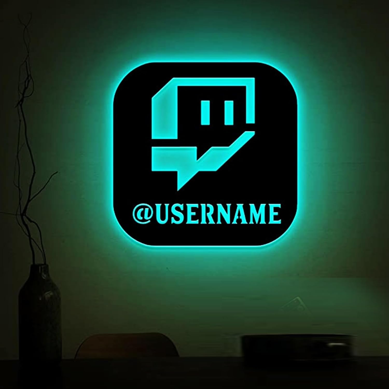 Custom Metal Gamer Tag Sign with LED Lights, Custom Username Sign ...