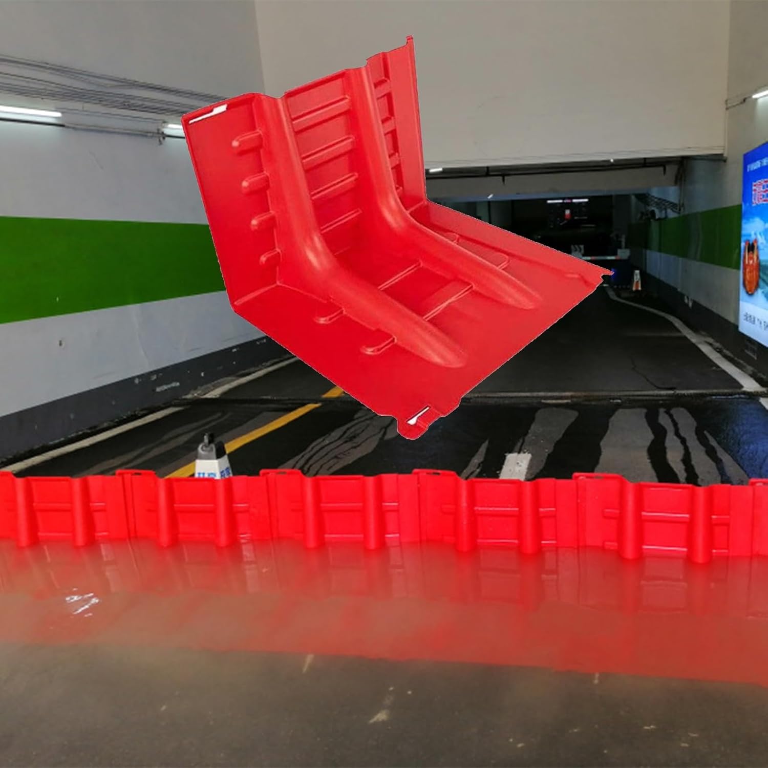 Flood Protection Barrier, ABS Flood Control L-Shape Water Barrier ...