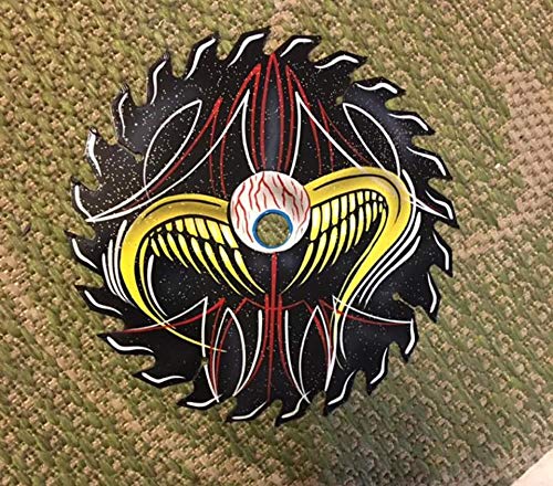 Amazon.com: Hot Rod Flying Eye Hand Painted Saw Blade : Home & Kitchen